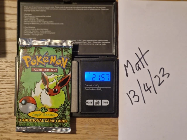 21.57G HEAVY POKEMON Jungle Booster Pack Sealed Mint 1999 Vintage ...