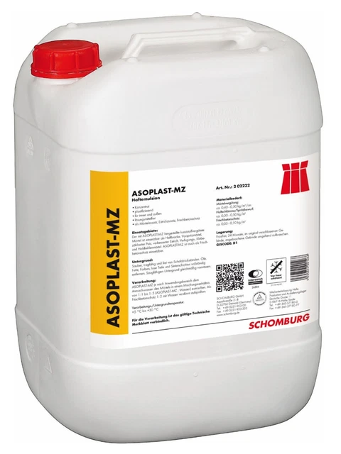 HAFTEMULSION SCHOMBURG ASOPLAST-MZ 25 KG Concentrate Mortar Additive ...