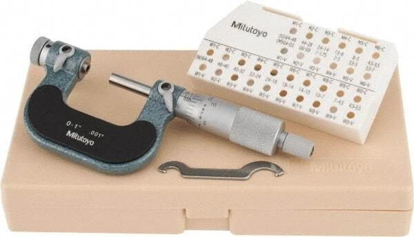 MITUTOYO 0 TO 1" Range, Mechanical Screw Thread Micrometer Ratchet Stop ...