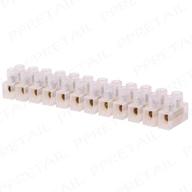 30 AMP 12 WAY ELECTRICAL CONNECTOR STRIP BLOCK CONNECTION Terminal Choc ...