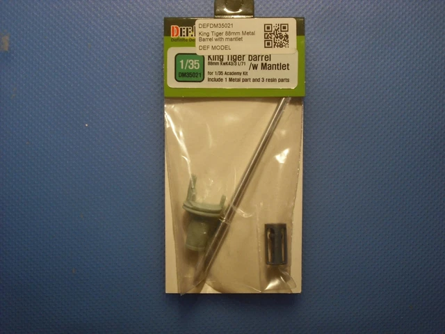 DEF MODEL 1/35 : Königstiger gedrehtes Metallrohr mit Blende und ...