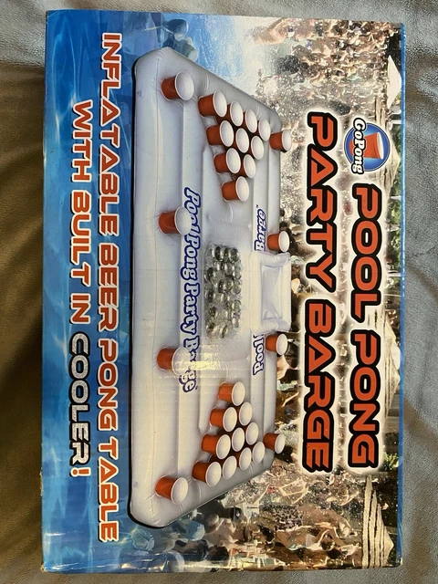ORIGINAL POOL PARTY Barge Floating Beer Pong Table with Cooler and Cup ...