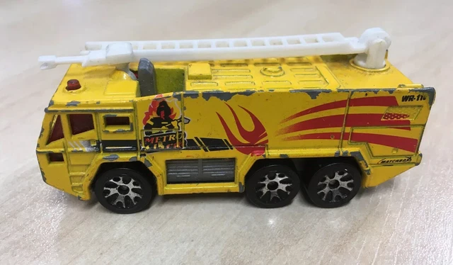 MATCHBOX AIRPORT FIRE TRUCK Yellow Die-cast Fire Engine 1992 Free P&P £ ...