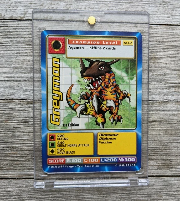 DIGIMON 1999 BANDAI Cards Greymon First Edition $8.99 - PicClick CA