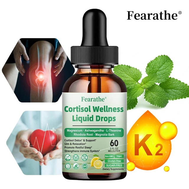 CORTISOL WELLNESS LIQUID Drops Balancing Cortisol Levels Promote ...
