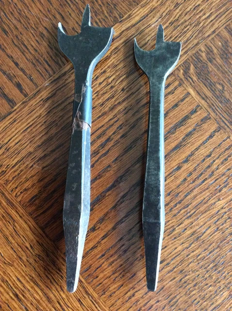 TWO VINTAGE J Howarth Cast Steel Brace Hand Drill Bits Vintage ...