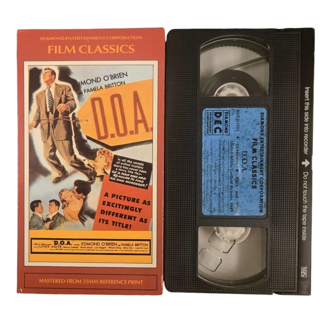 DOA FILM CLASSICS VHS Tape Black and White 1949 Movie Noir Thriller £5. ...