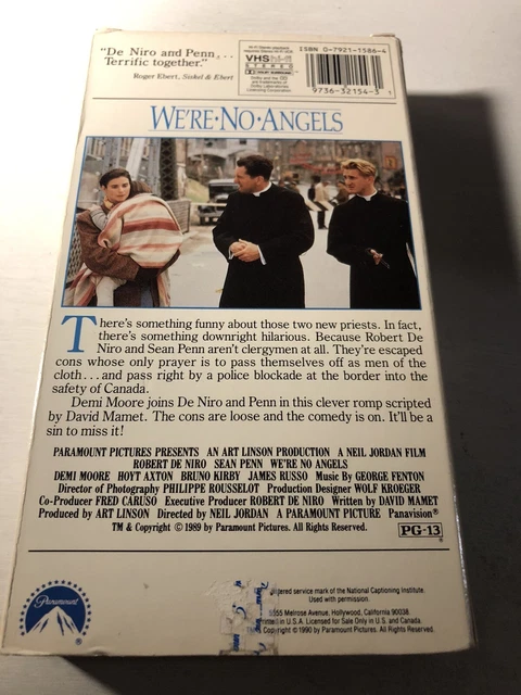 WE’RE NO ANGELS (1989) VHS Crime Comedy Robert De Niro Sean Penn Demi Moore £5.74 - PicClick UK