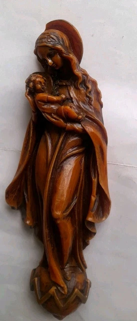 ANCIENNE STATUE RELIGIEUSE Sainte Vierge Christ Eglise Tabernacle ...