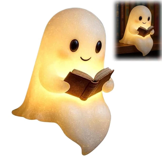 CUTE GHOST READING Desk Lamp Halloween 3D LED Night Light Decoration ...