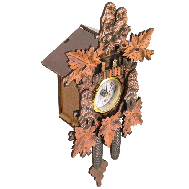 DÉCOR D'HORLOGE MURALE Rétro Coucou Du Salon De La Maison Pointeuse Horaire EUR 19,58 - PicClick FR