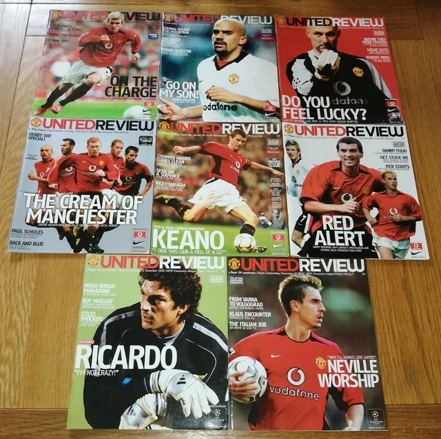 MANCHESTER UNITED HOME Football Programmes 8 from 2002-2003 season. £2. ...