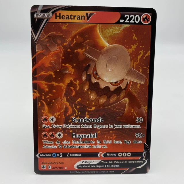POKÉMON HEATRAN V 025/189 DE Full Art Holo Rare Astraglanz 2022 EUR 4 ...