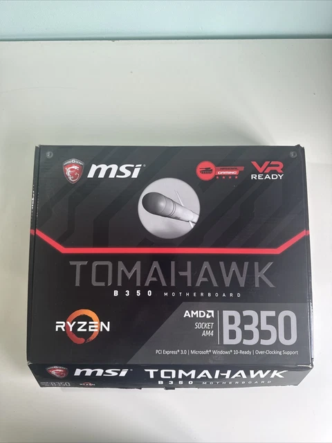 MSI B350 TOMAHAWK Socket AM4 AMD Ryzen 7th Gen DDR4 ATX Motherboard £69 ...