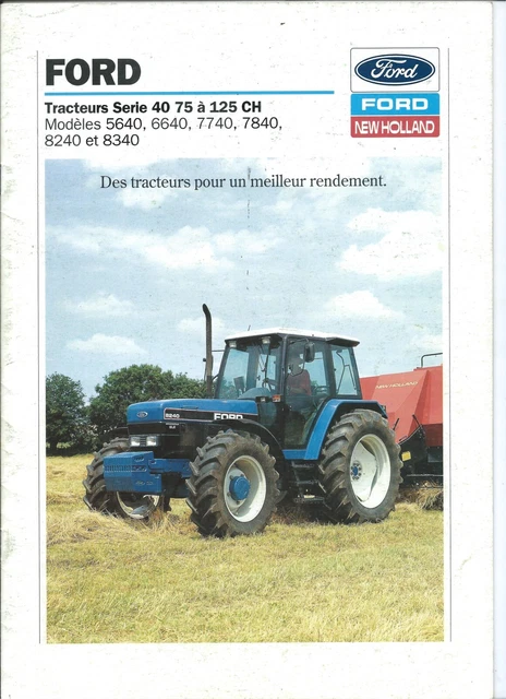 PROSPECTUS BROCHURE TRACTEURS FORD série 40 1993 EUR 6,98 - PicClick FR