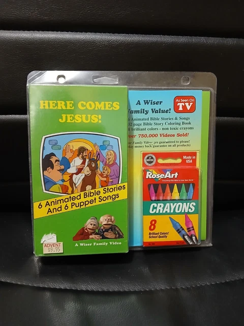 VHS GREAT BIBLE Adventures Here Comes Jesus 6 Animated Bible Stories & Coloring £15.38 - PicClick UK