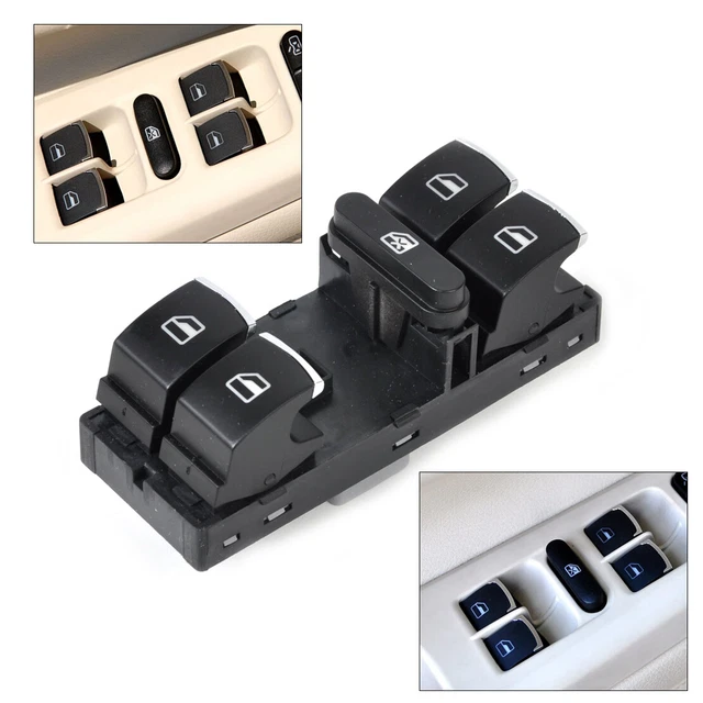 POUR VW PASSAT B6 Golf MK5 MK6 Jetta Power Window Master Switch Chrome ...