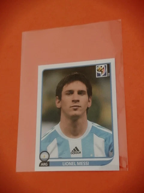 PANINI STICKER #122 Lionel MESSI ROOKIE WORLD CUP AFRICA 2010 FIFA CARD ...