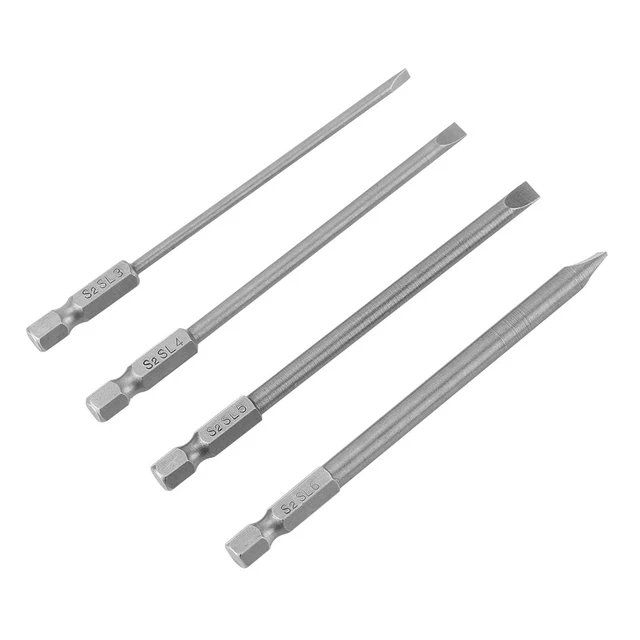 10X S2 STEEL Head PH1 PH2 Slot Screwdriver Bits Set 1/4inch Hex Shank ...