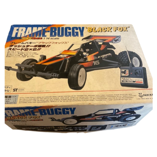 NIKKO BLACK FOX RC Buggy Radio Control Used Kit No Antenna Box Damaged ...