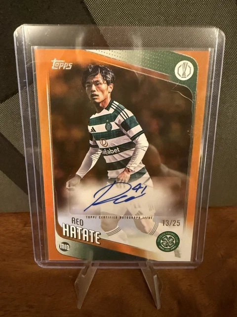 2025-26 TOPPS FLAGSHIP UCC - Reo Hatate (Celtic) - Orange Auto /25 £42. ...