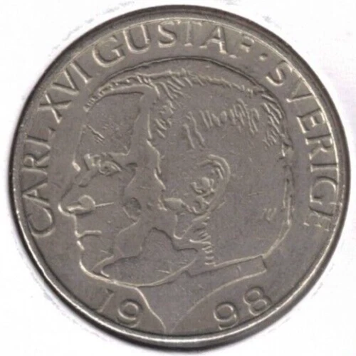 1998 SWEDEN ONE Krona Carl XVI Coin (#1) $1.50 - PicClick