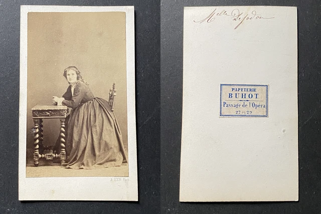 KEN, PARIS, MADEMOISELLE Depadon, circa 1860 vintage cdv albumen print ...