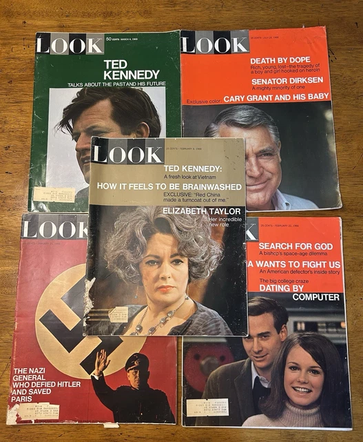LOOK MAGAZINE LOT 1960s 5 Issues RFK Kennedy Vietnam JFK Civil Rights ...
