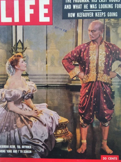 LIFE MAGAZINE COVER Only Original Rare Vtg 1950s King & I Yul Brynner ...