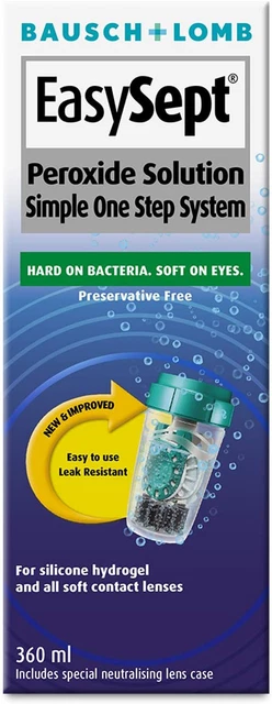 EASYSEPT PEROXIDE SOLUTION, 360ml - Contact Lens Solution with a simple ...