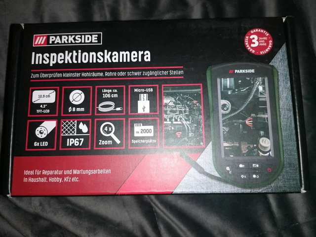 PARKSIDE INSPEKTIONSKAMERA MIT Display Endoskopkamera Rohrkamera ...