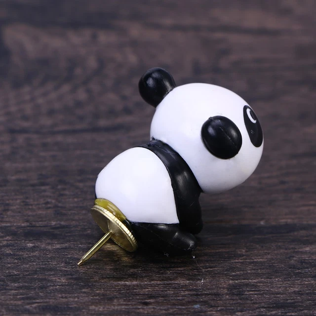 8 PCS PANDA Plastic Thumbtacks Cartoon Drawing Pin Push Pin Set for ...
