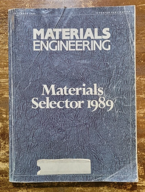 MATERIALS ENGINEERING MAGAZINE - Materials Selector 1989 £21.39 ...