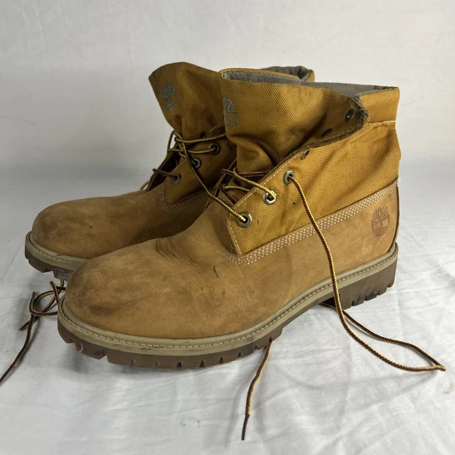 TIMBERLAND MEN'S HERITAGE Roll-Top Boot A1QZA A3198 Wheat Nubuck Size ...
