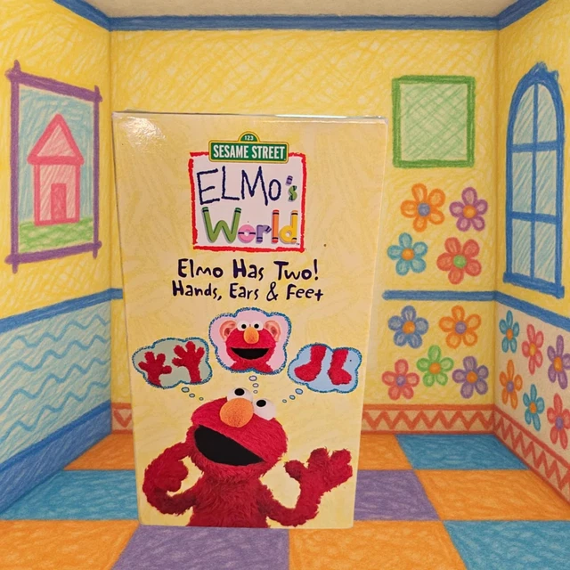 SESAME STREET VHS Elmo’s World Elmo Has Two Hands Ears Feet Vintage ...