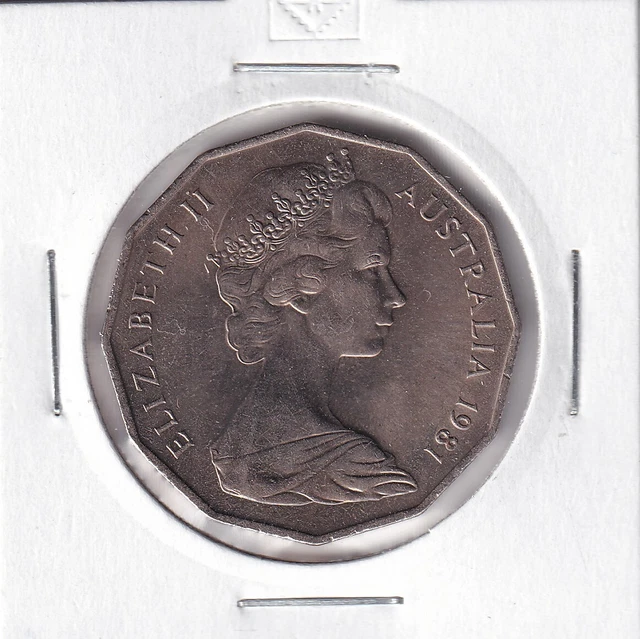 AUSTRALIAN: 1981 50 Cent Unc Coin In 2X2 Holder EUR 4,89 - PicClick FR