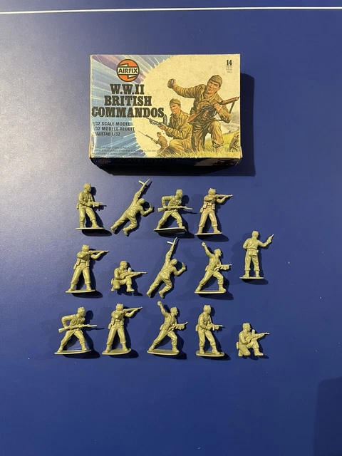 AIRFIX TOY SOLDIERS Boxed British Commandos 1/32 Scale WW2 x 14 £16.99 ...