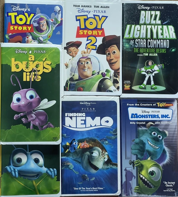DISNEY PIXAR VHS Lot / Toy Story / Bugs Life / Monsters Inc /Finding ...