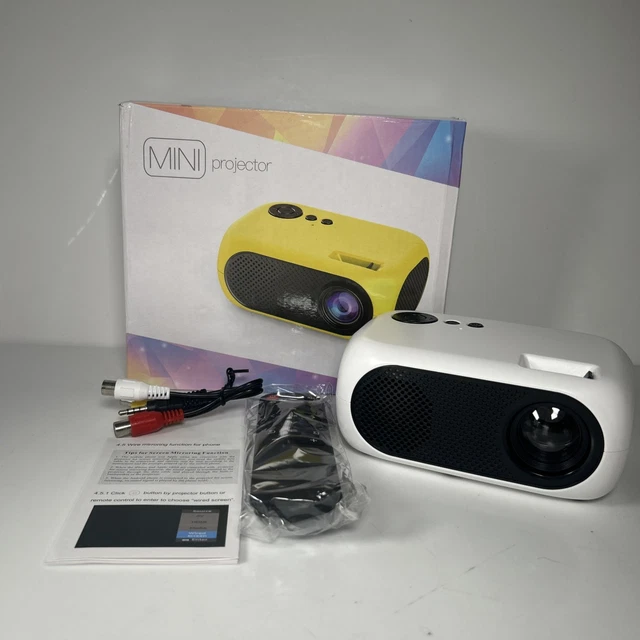 MINI BEAMER M24 LED 3000LM Weiß Geöffnet Nie Verwendet EUR 27,13 ...