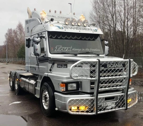 TEKNO 76882 SCANIA T143 Traktor 6X4 + Halb Container Tank Tankcargo ...