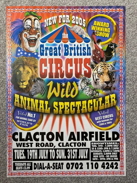 GREAT BRITISH CIRCUS poster 2005 - Clacton, Essex £4.50 - PicClick UK