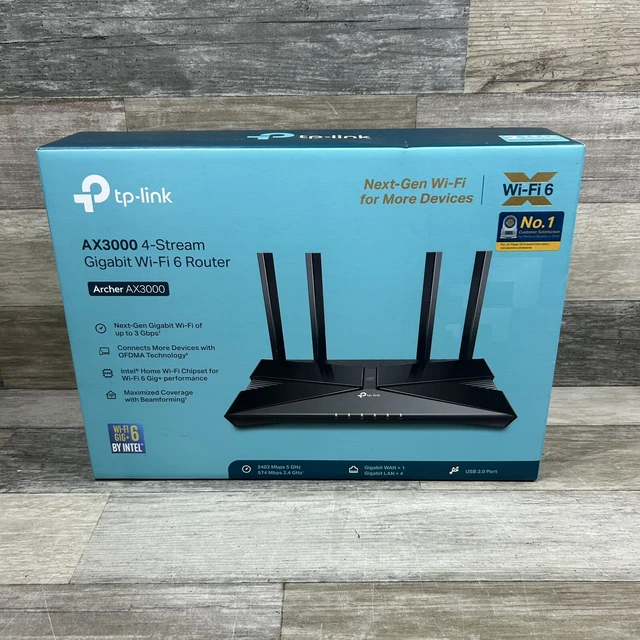 TP-LINK ARCHER AX3000 WiFi 6 Router 4 Stream Gigabit Intel $79.99 ...