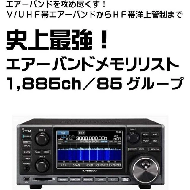ICOM IC-R8600 DESKTOP Unlocked Wideband Radio Receiver BOX SSB/AM/FM ...