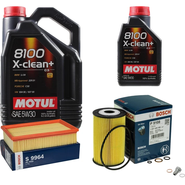 BOSCH INSPECTION SET 6L Motul 8100 X-clean+ 5W-30 pour BMW 3 Cabriolet EUR 124,55 - PicClick FR