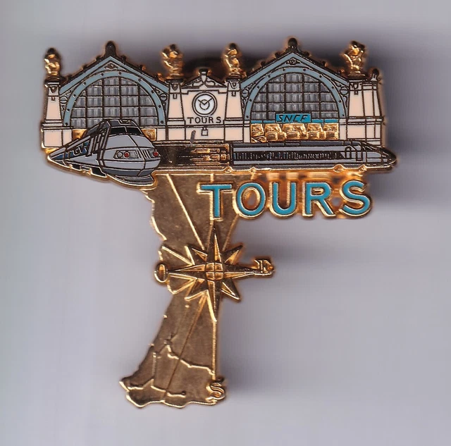 RARE PINS PIN'S .. Train Railways Sncf Tgv Gare De Tours 37 Ballard Big 3D ~Fp EUR 9,99 ...