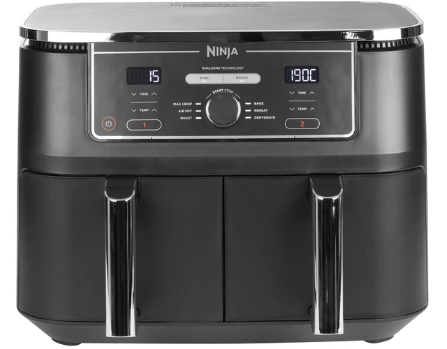 NINJA FOODI MAX Dual Zone Heißluftfritteuse 2 Fächer»AF400EU« 2470 W 9,5L*B-Ware EUR 69,00 ...