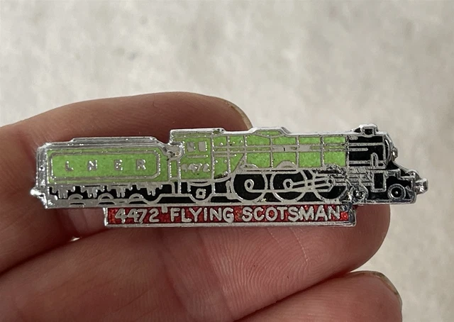 VINTAGE 4472 FLYING SCOTSMAN Enamel Metal Steam Train Pin Badge #E-770 ...