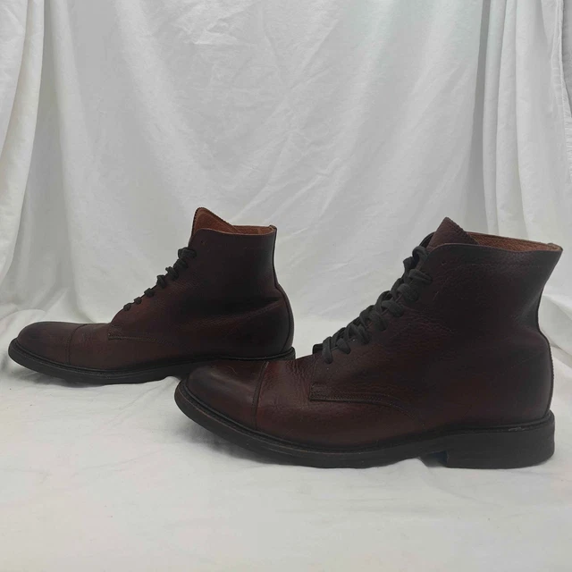 FRYE SETH CAP Toe Boots Mens 10.5 D Brown Leather Classic Work Style ...