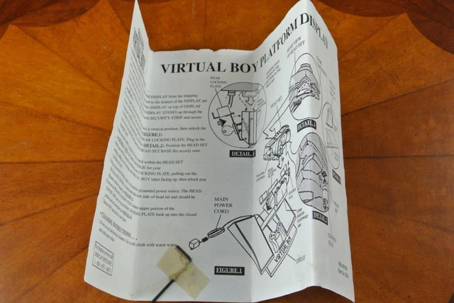NINTENDO VIRTUAL BOY PLATFORM DISPLAY INSTRUCTIONS Walmart Target Toys ...