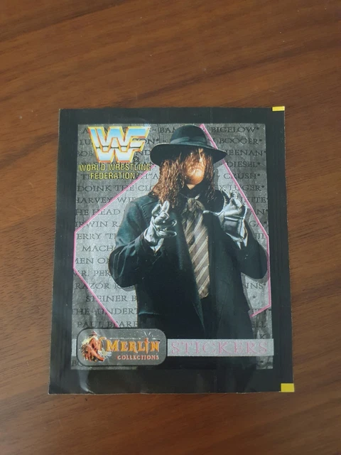 EMPTY 1993 MERLIN WWE WWF WCW Wrestling Sticker Packet - Undertaker $4. ...